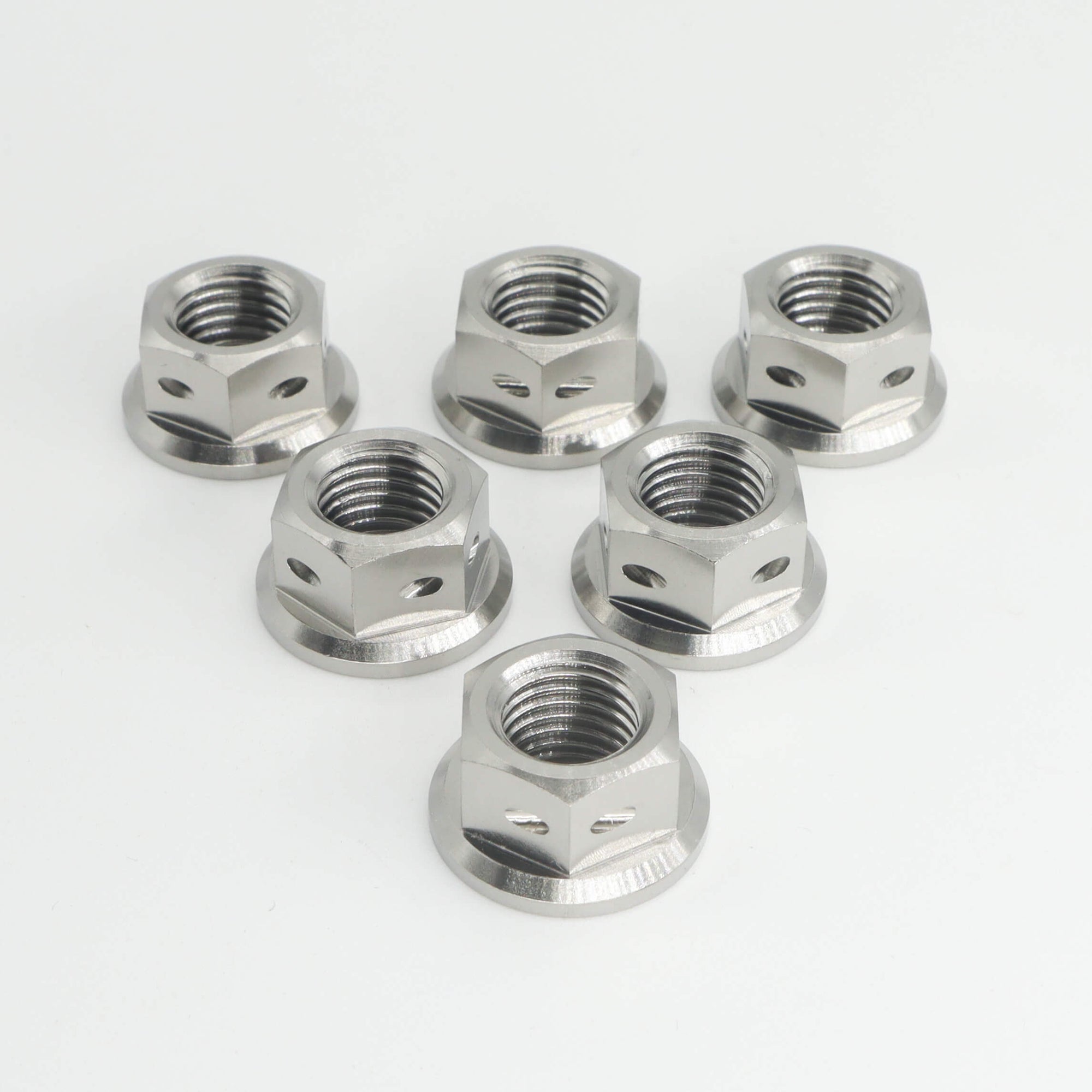 Gr5 Titanium Alloy Flange Hex Tangentially Drilled Nut – Spec-ti ...
